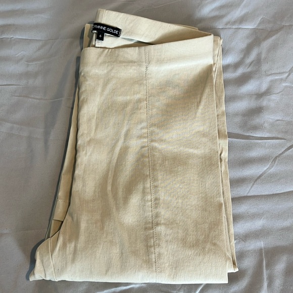Franne Golde | Pants & Jumpsuits | Franne Gold Lt Beige Straight Pants ...